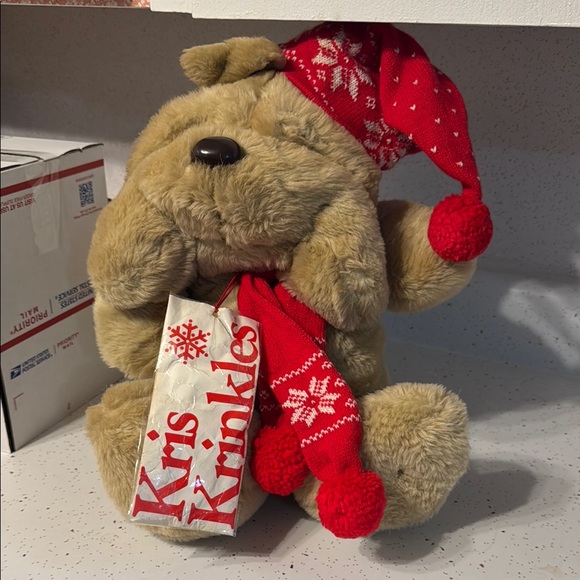 common wealth | Holiday | Red And Tan Holiday Decor Plush With Santa ...